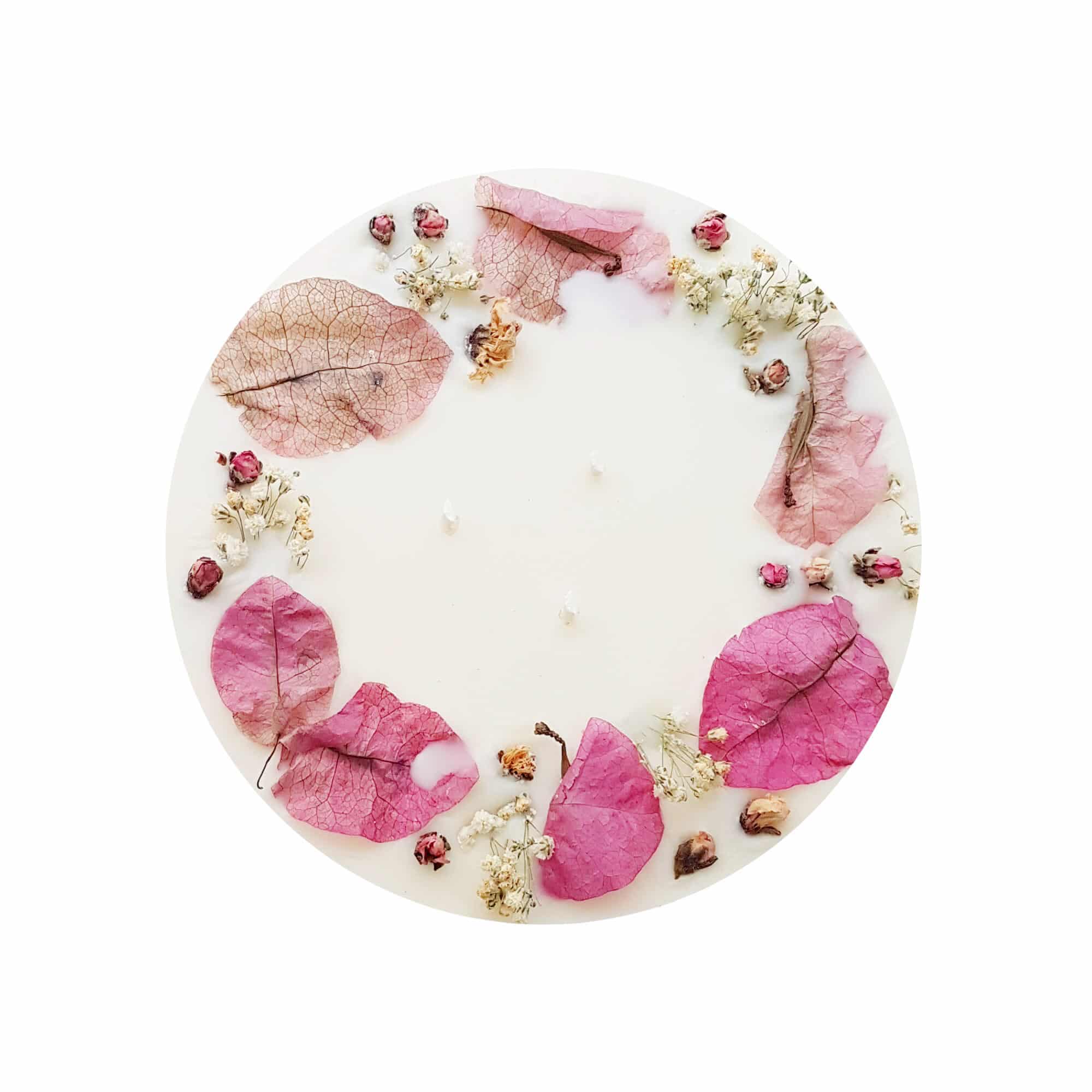 Bougie fleurie XXL 800 ml - BOHEMIA - Bougie fleurie MARIAGE